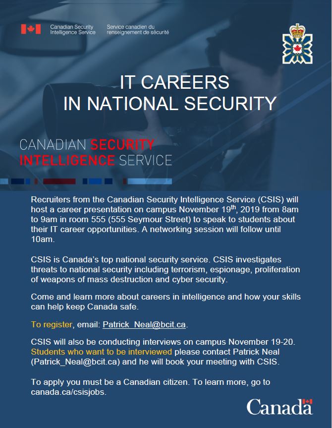 Recruitment event for IT careers in national security – register now